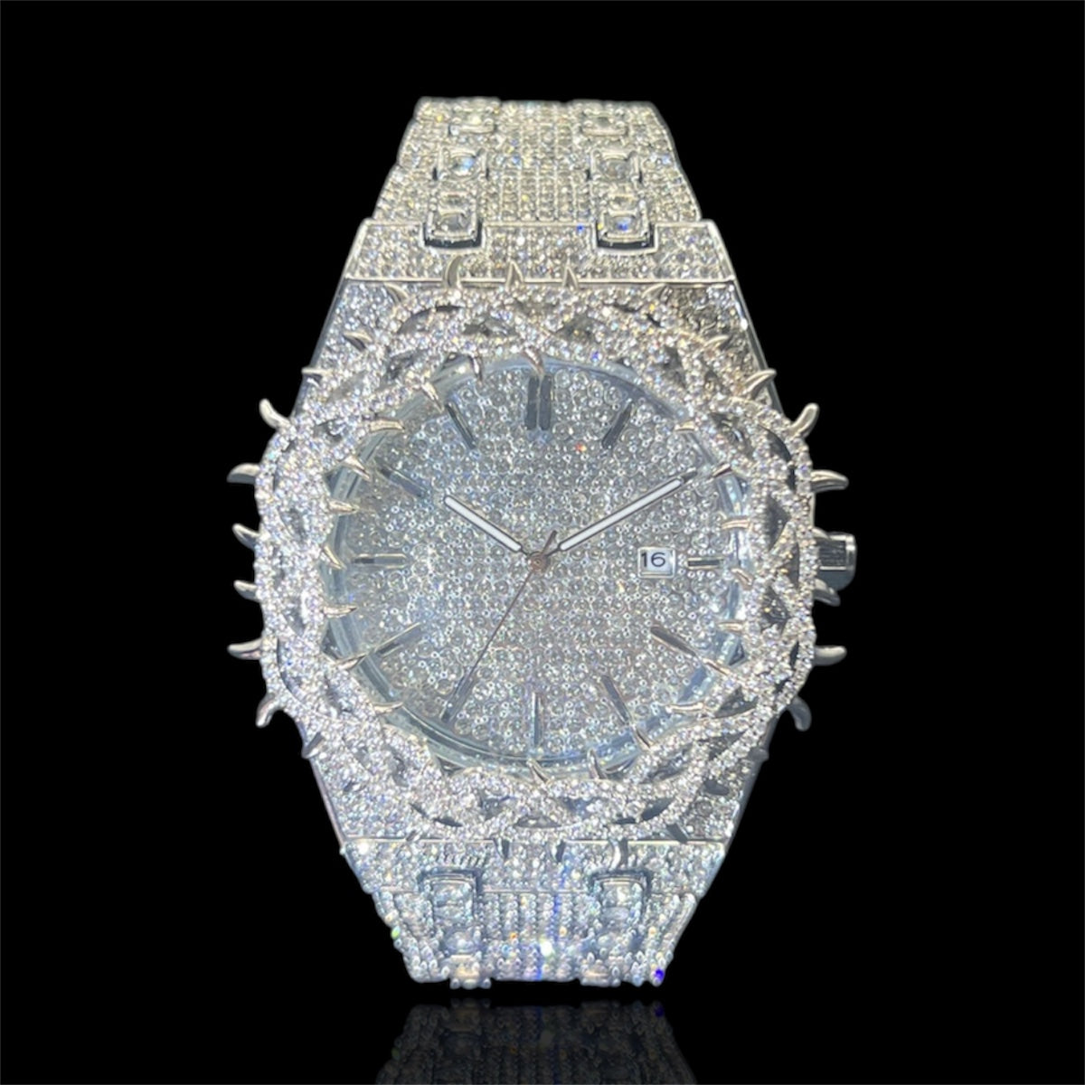 Royal Thorne 44mm – Fully Iced Watch – ICED OUT